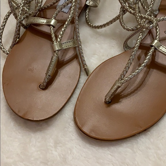Steve Madden | Shoes | Steve Madden Light Gold Wrap Sandals | Poshmark